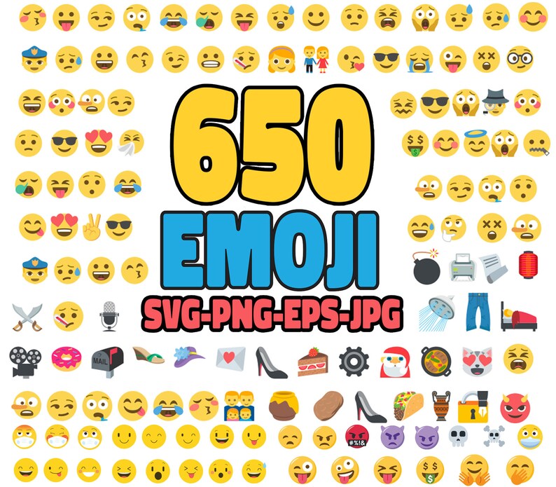 Emoji Svg Emoji Clipart Emojis Svg Emoji PNG Smiley Svg - Etsy