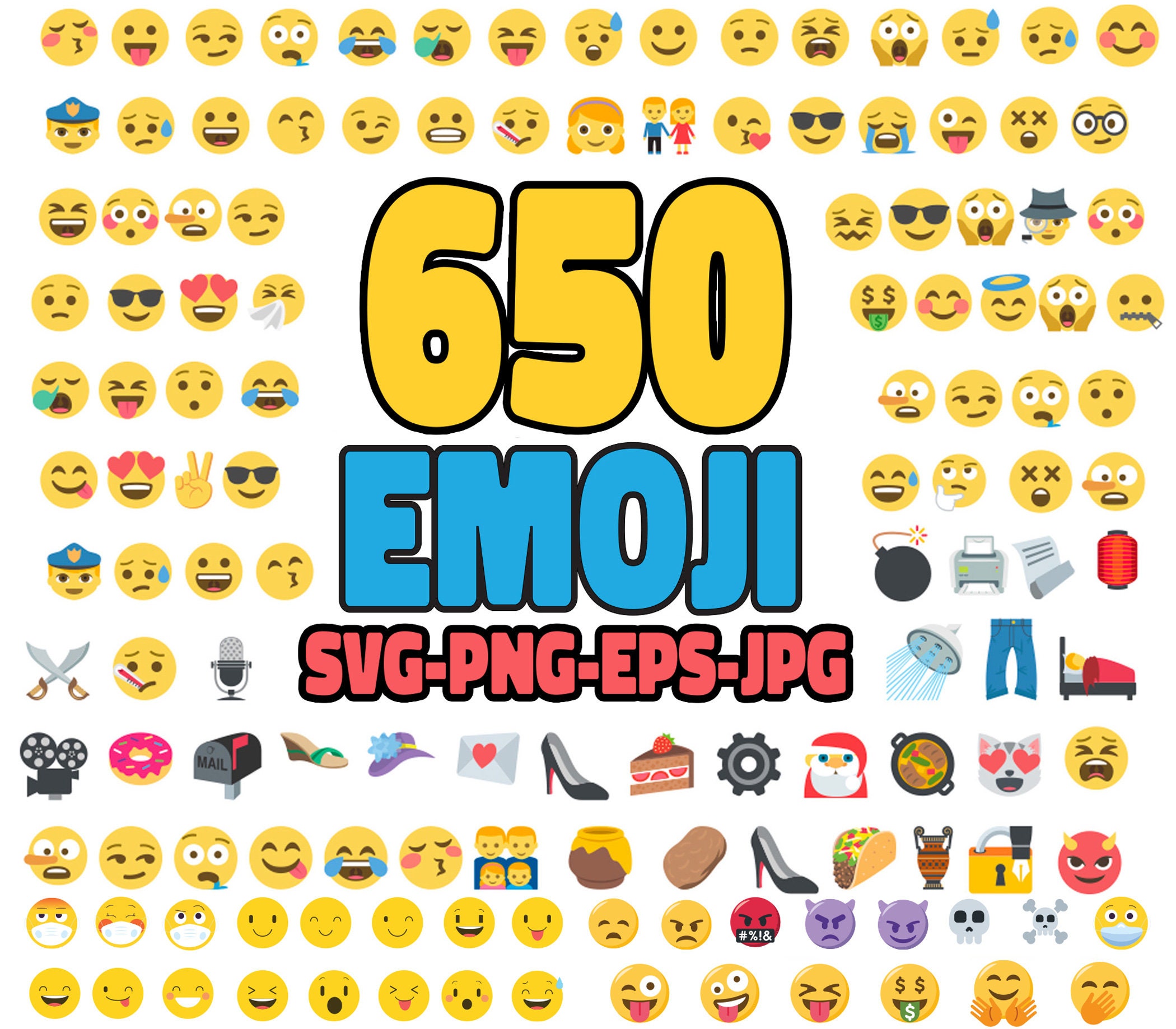 Emoji Svg Emoji Clipart Emojis Svg Emoji PNG Smiley Svg - Etsy Singapore