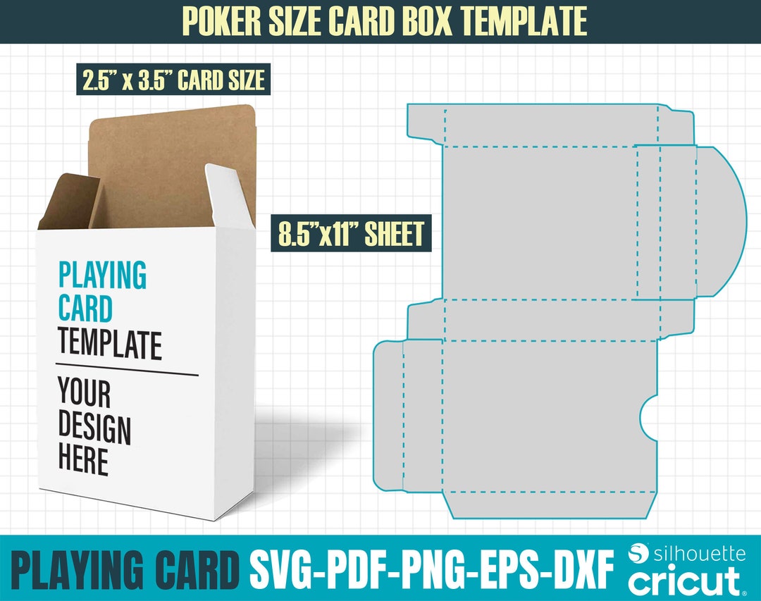 Playing Card Box Template Svg, Box Svg, Box Template Svg, Gift Box ...