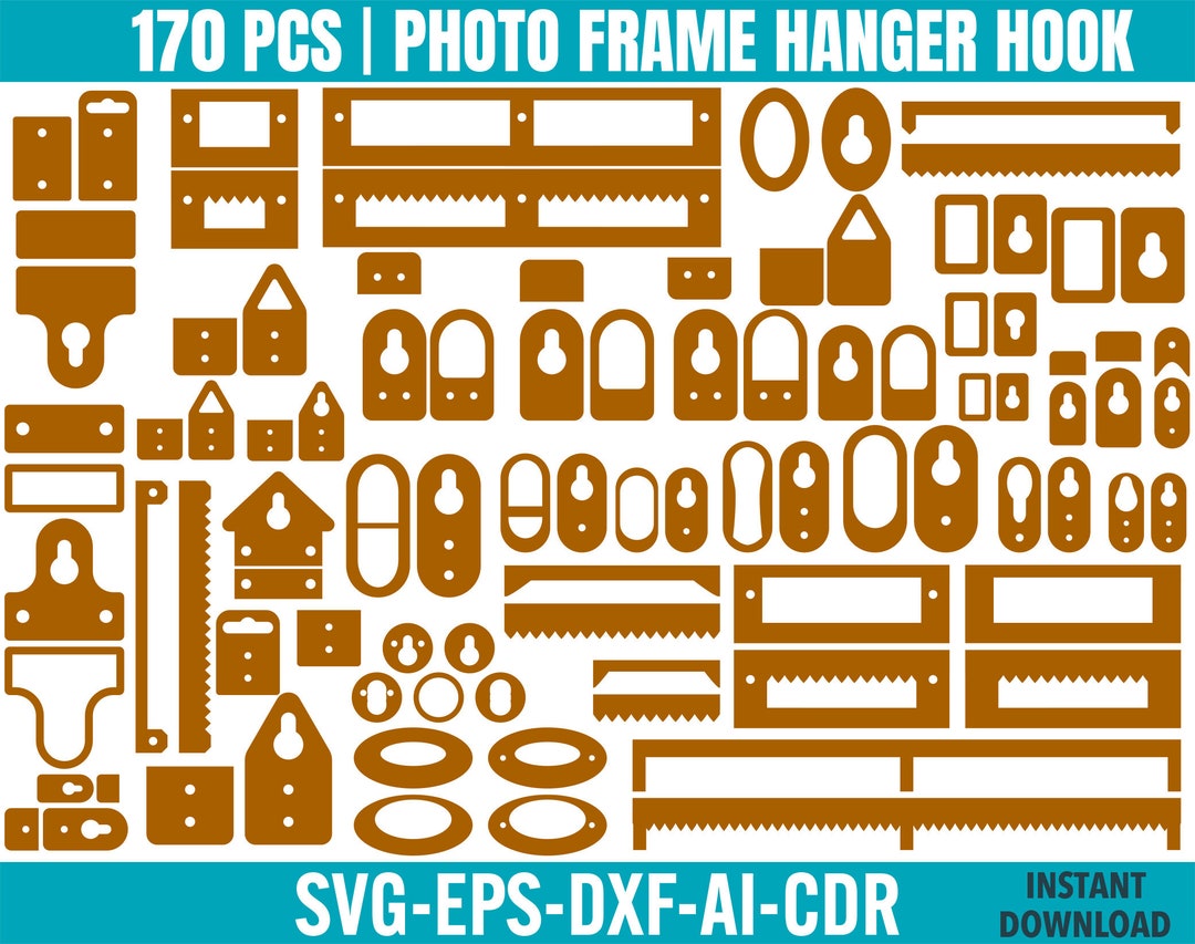 Sawtooth Hook Svg, Photo Frame Hanger Hook, Frame Hangers Template ...