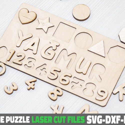 Name Puzzle Template SVG for Glowforge - Etsy