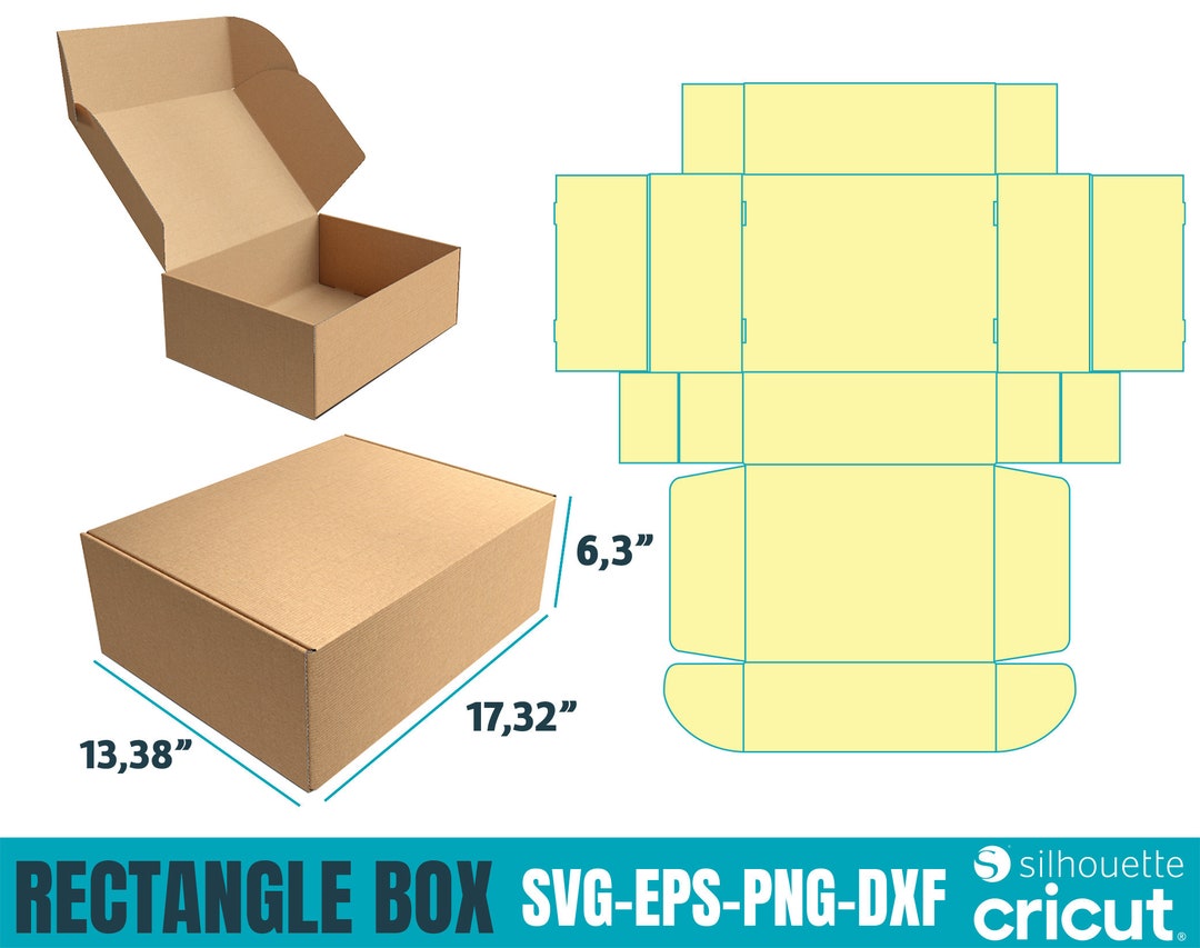 Rectangle Box template svg Box template svg Packaging Box - Etsy Portugal