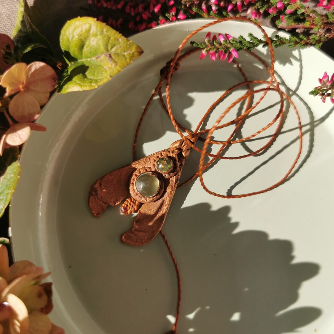 Copper-plated Maple Seed Nose Pinchers With Glitter Stone Metal Copper ...