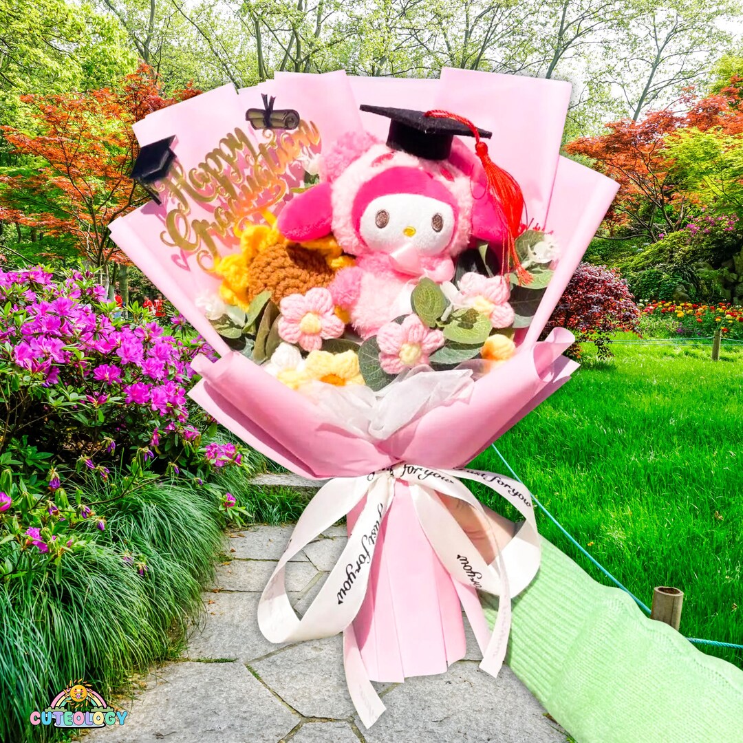 Handmade Graduation Bouquet Sanrio Hallo Kitti Bouquet Crochet Flower ...