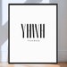 Yahweh Christian Wall Art Print | YHWH Wall Art | Black and White ...