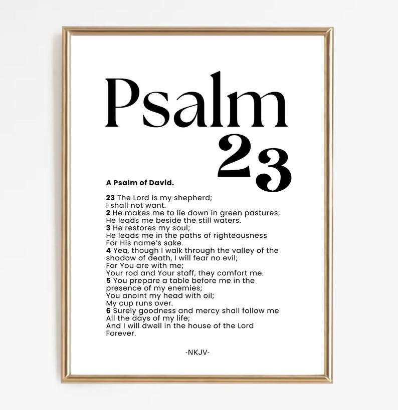 Psalm 23 Scripture Wall Art | the Lord is My Shepherd | Christian Wall ...
