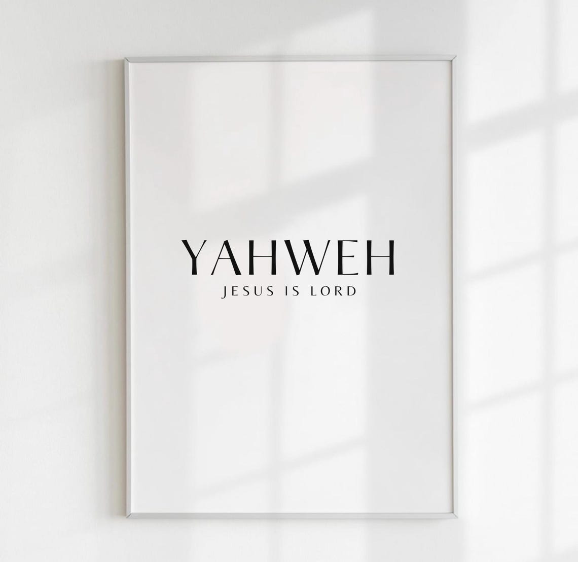 Yahweh Christian Wall Art Print | YHWH Wall Art | Black and White ...