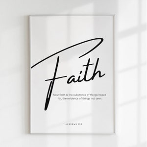 Faith Wall Art | Hebrews 11:1 | Christian Printable Art | Christian ...