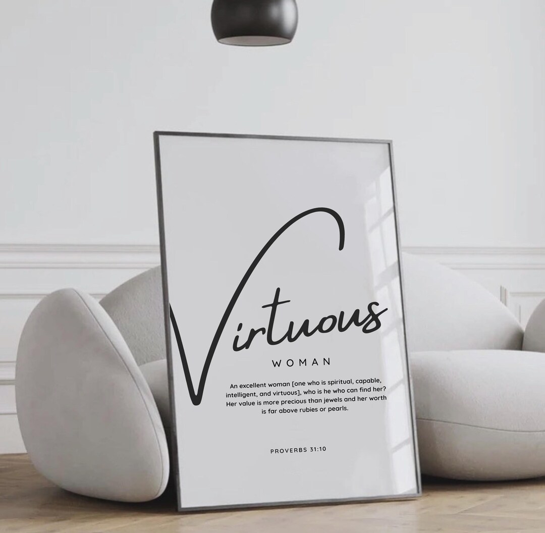 Proverbs 31:10 Woman | Virtuous Woman Wall Art | Bible Verse Gift for ...
