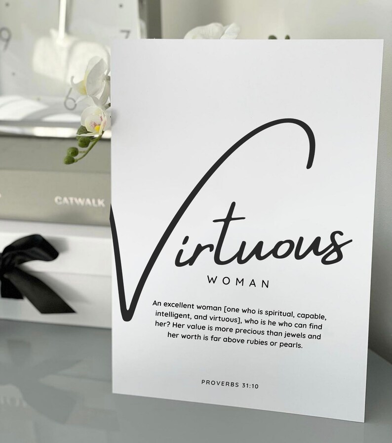 Proverbs 31:10 Woman | Virtuous Woman Wall Art | Bible Verse Gift for ...