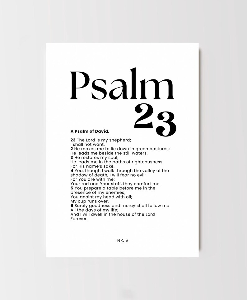 Psalm 23 Scripture Wall Art | the Lord is My Shepherd | Christian Wall ...