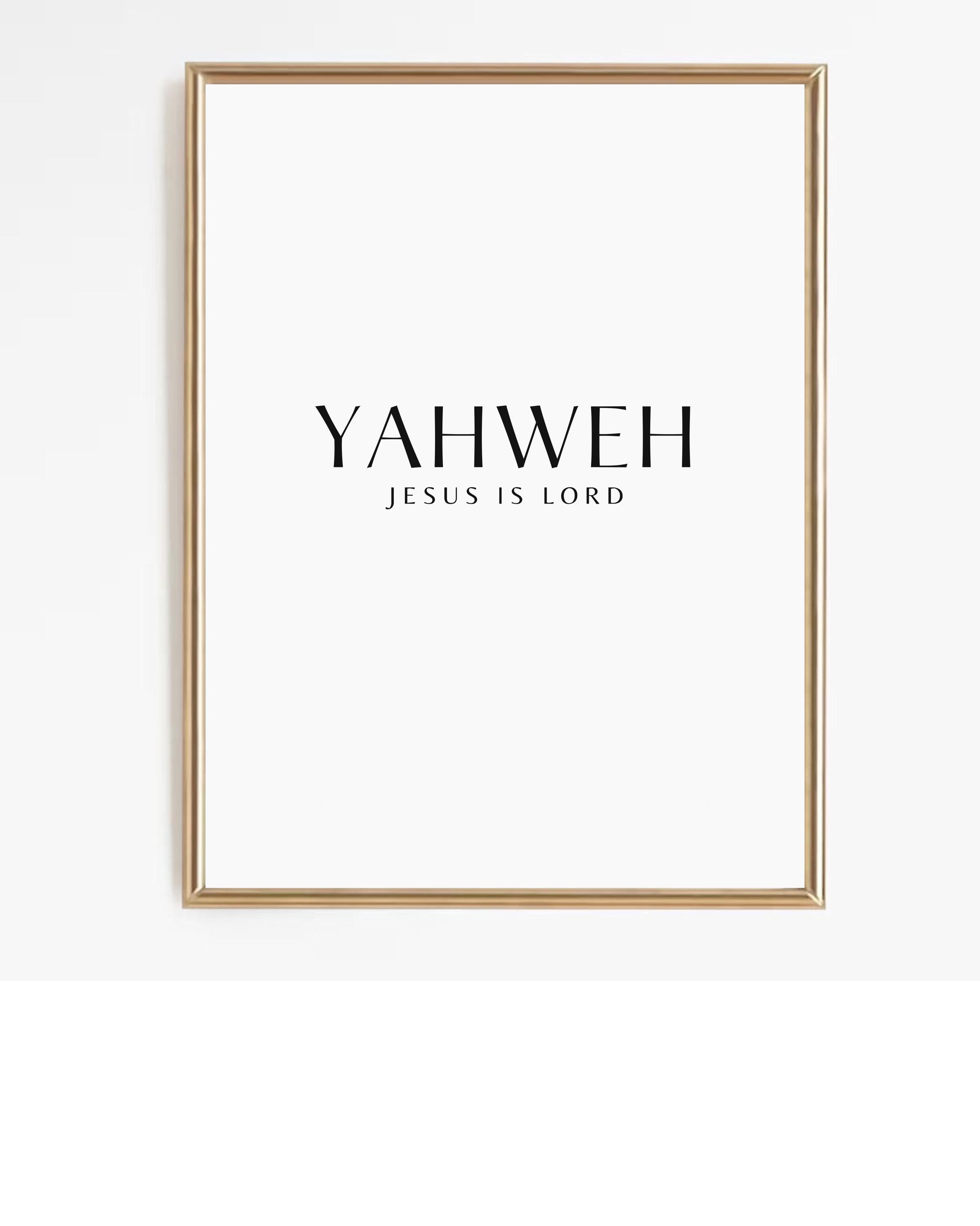 Yahweh Christian Wall Art Print | YHWH Wall Art | Black and White ...