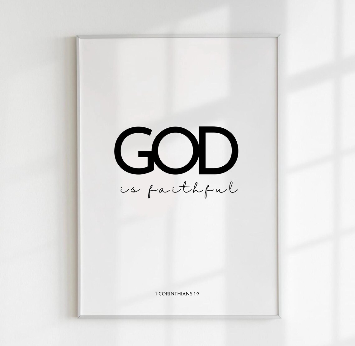 God is Faithful | Christian Home Decor | Scripture Wall Art | Christian ...