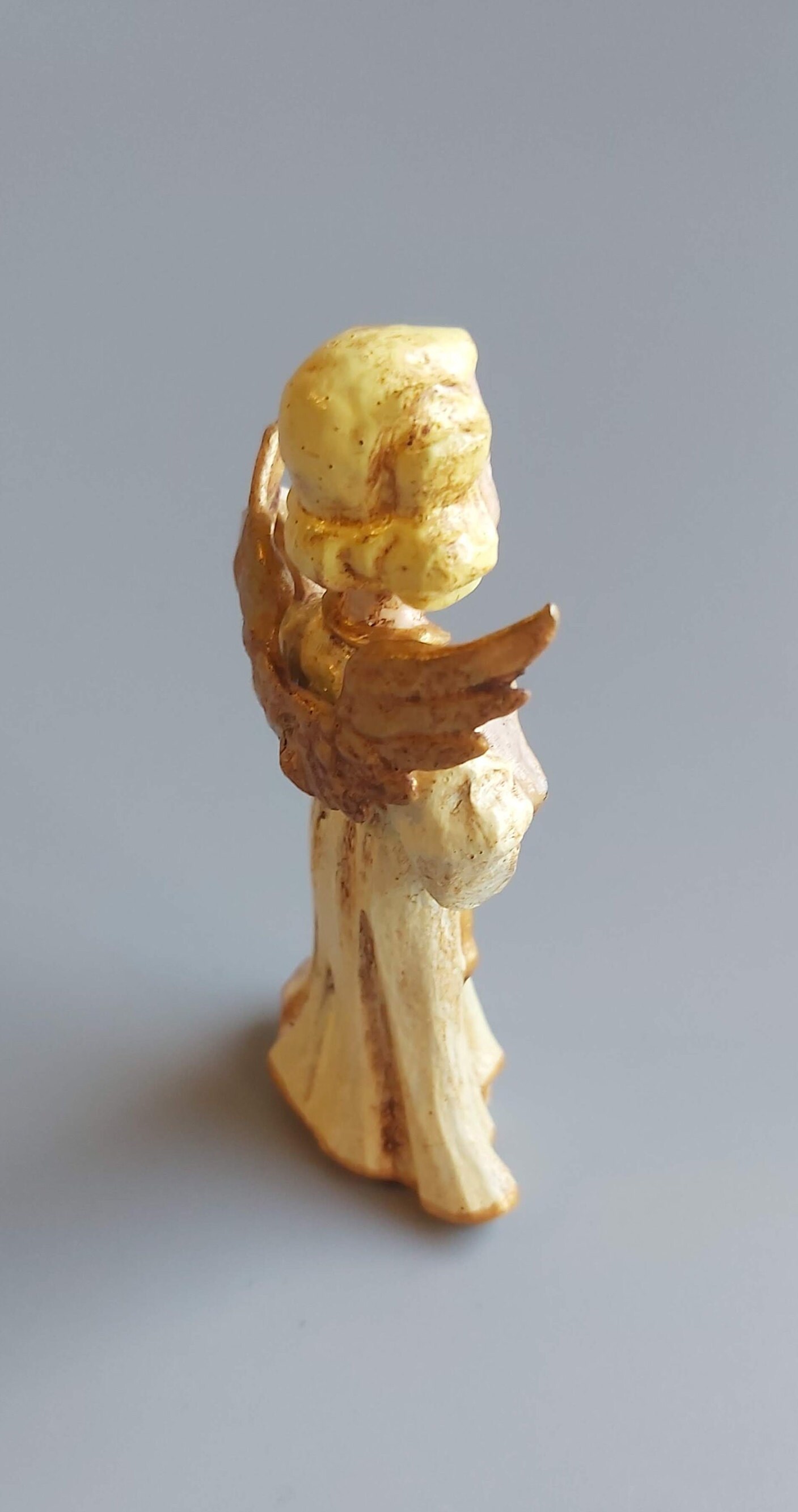 Vintage Massive Metal Angel Figurine, Antique Christmas Angel Made of ...