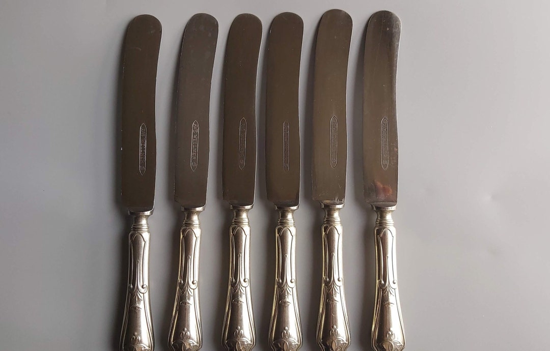 Vintage Knives AWS Wellner Germany Silverplated Set of 6 - Etsy