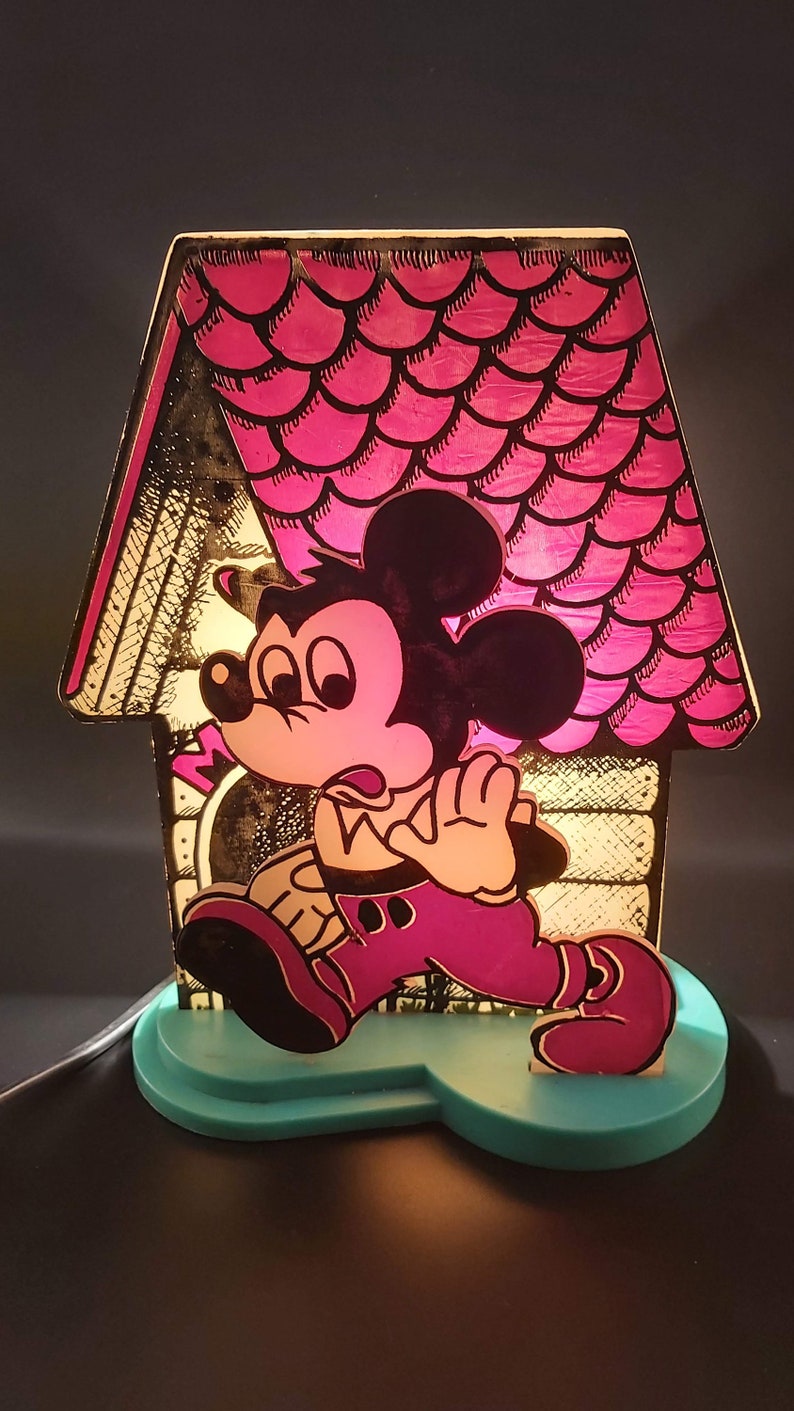Vintage Mickey Mouse Children's Bedside Lamp, Collectible Night Lamp - Etsy