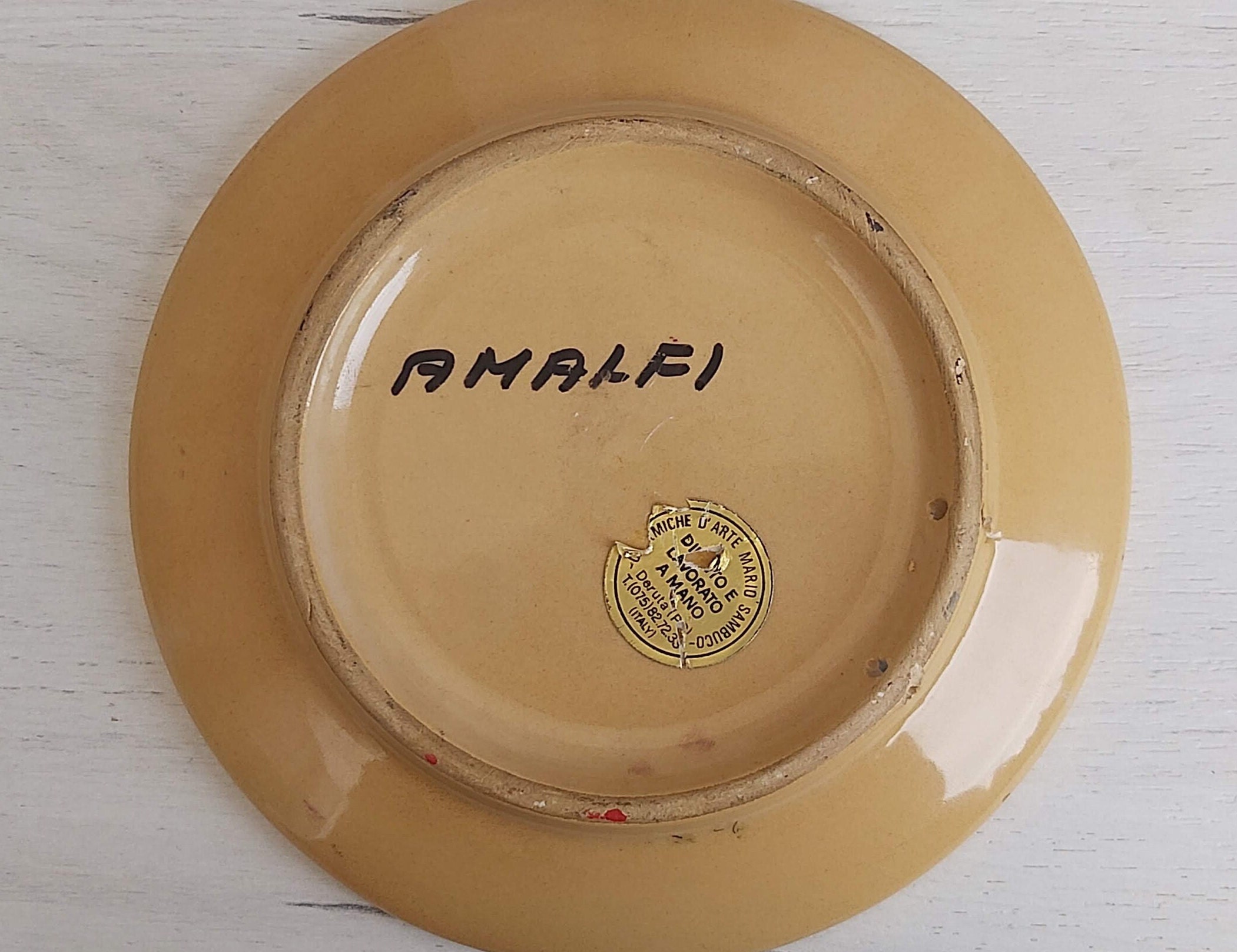 Vintage Mario Sambuco Deruta Wall Plate - Etsy