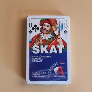 Vintage Game SKAT Playing Cards 32 Pcs. Unpacked in Plastic Box, Tarock ...
