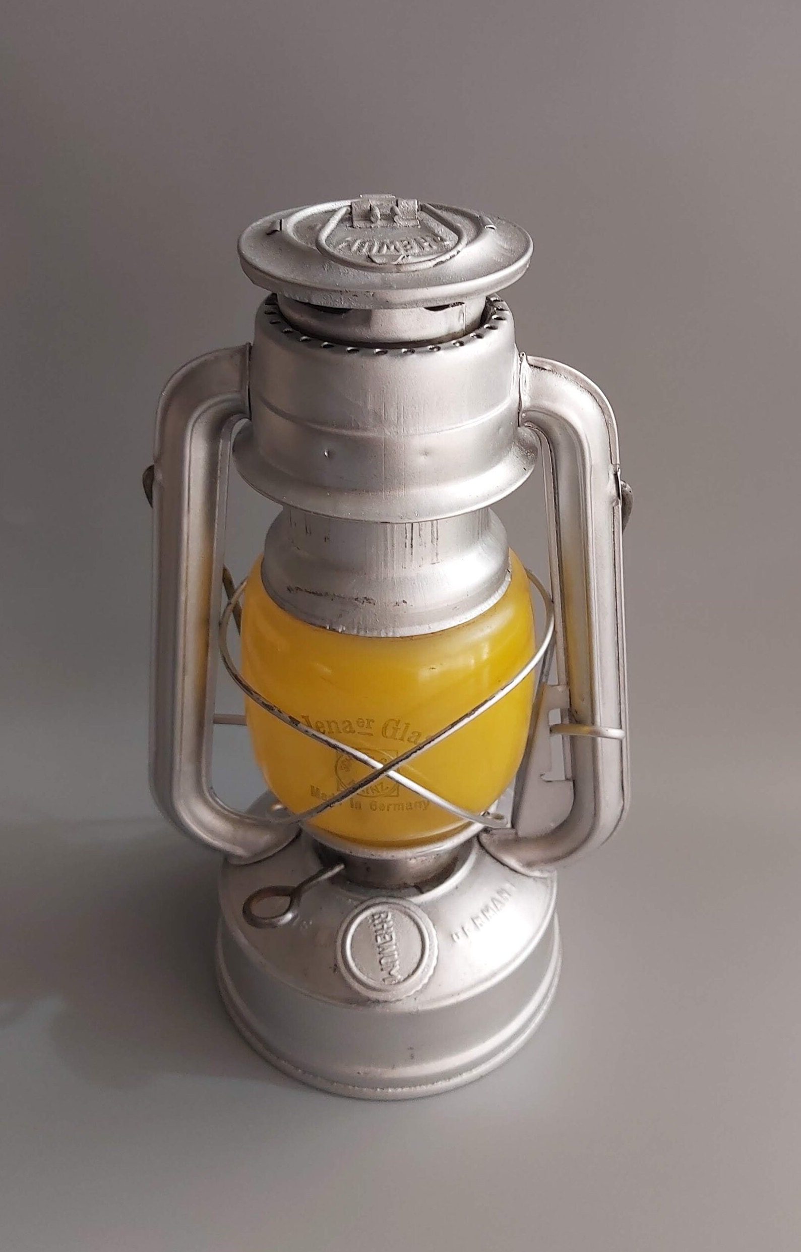 Vintage Rare Rhewum St.6 Oil Lamp With Jena Glas, Old German Storm ...