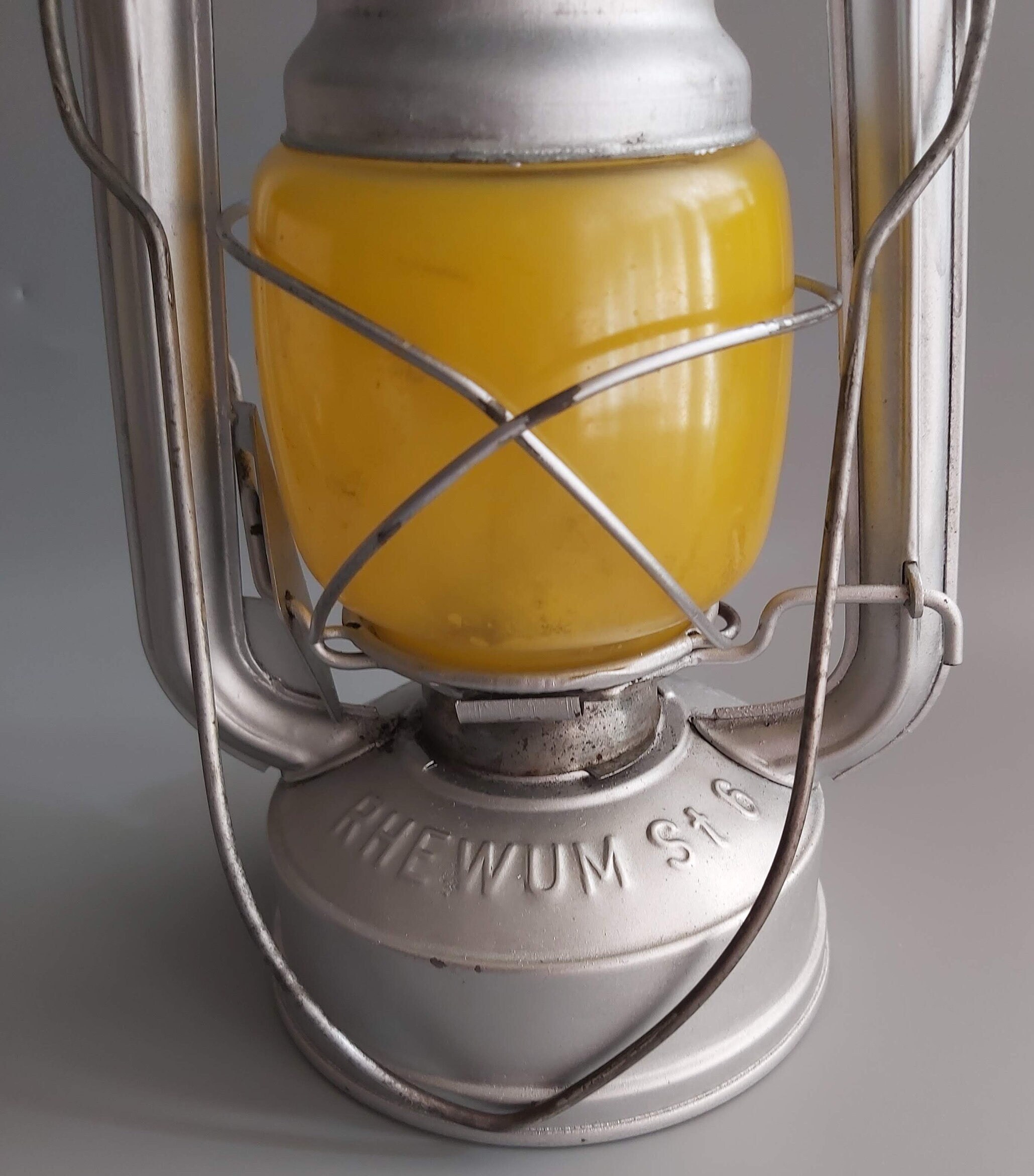 Vintage Rare Rhewum St.6 Oil Lamp With Jena Glas, Old German Storm ...