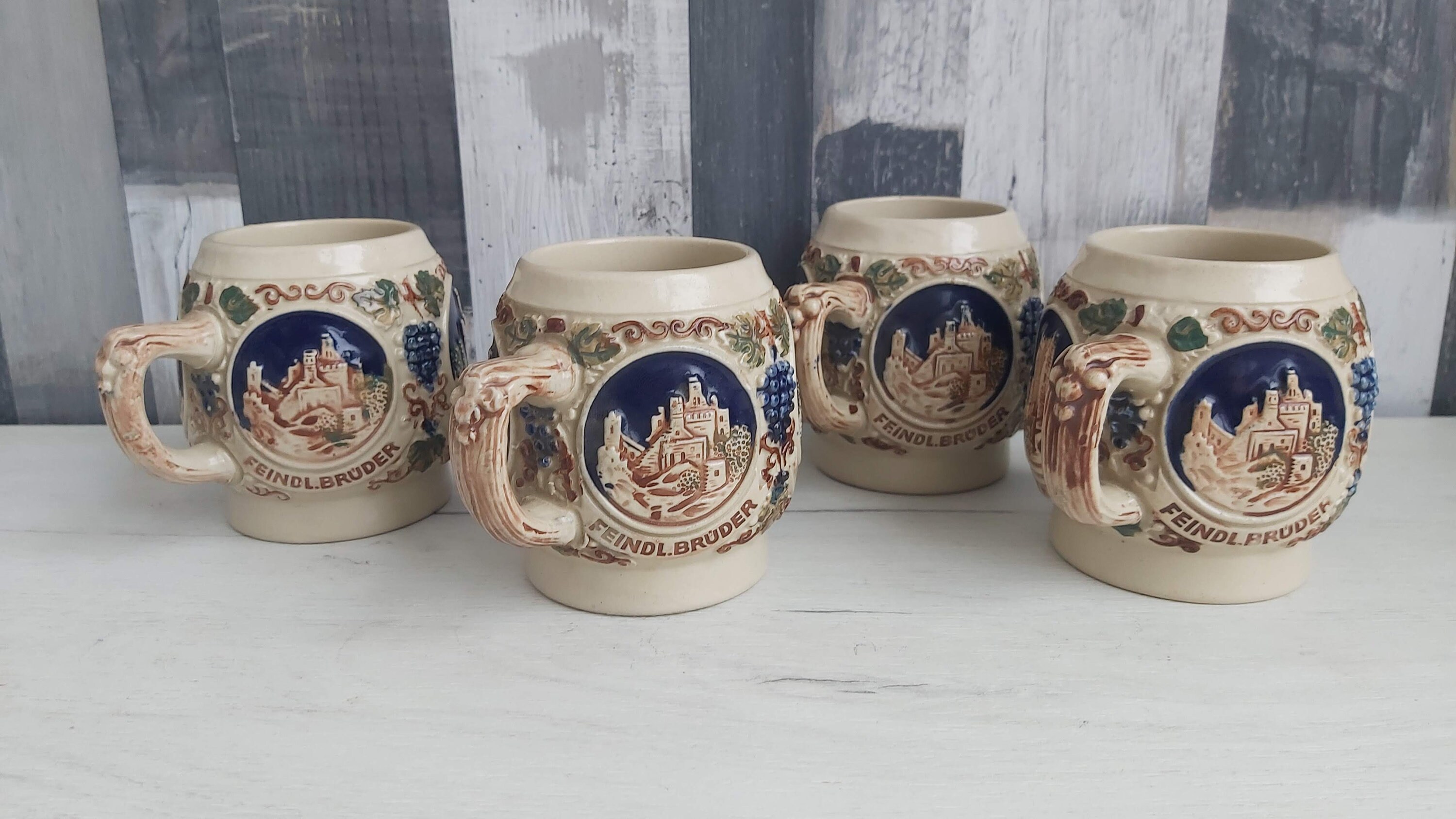 Vintage Original Gerz West Germany Small Mug/stein Set of 4 - Etsy