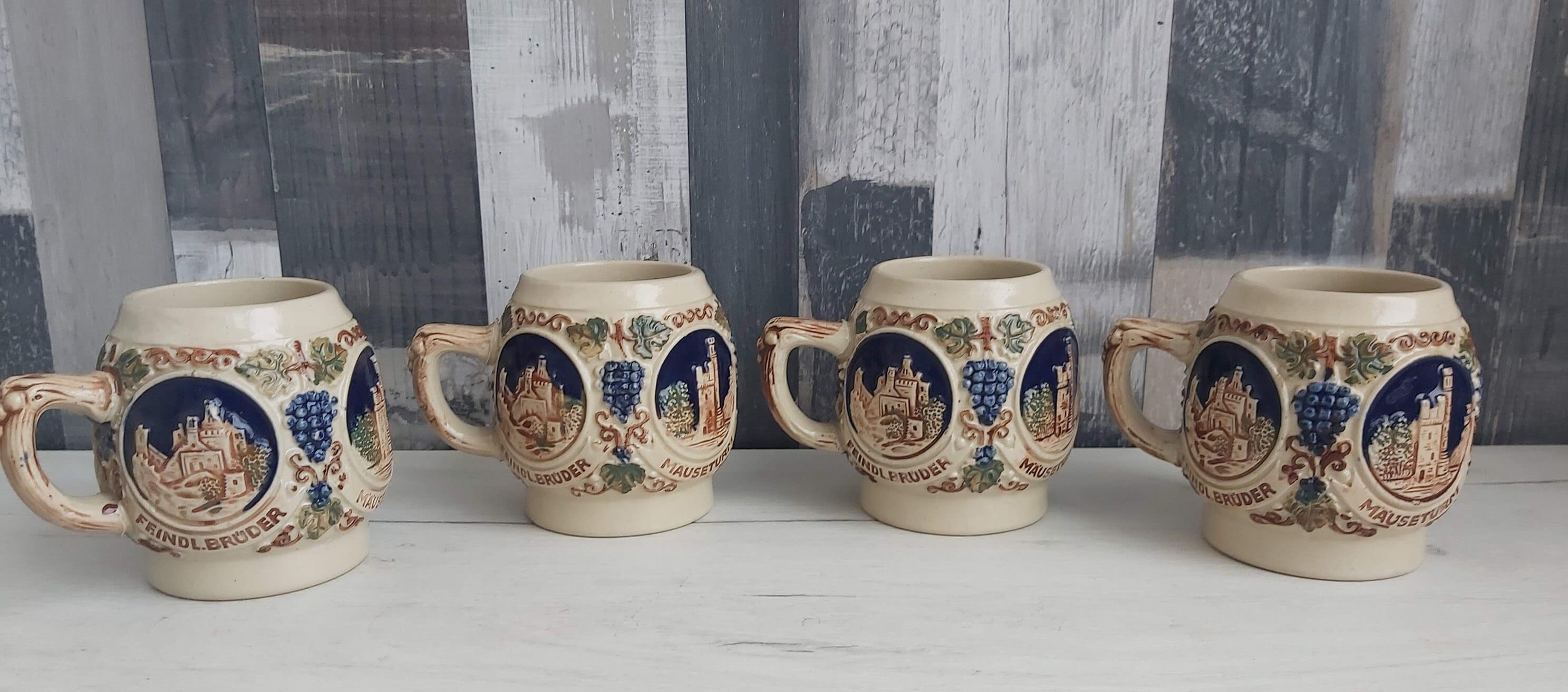 Vintage Original Gerz West Germany Small Mug/stein Set of 4 - Etsy