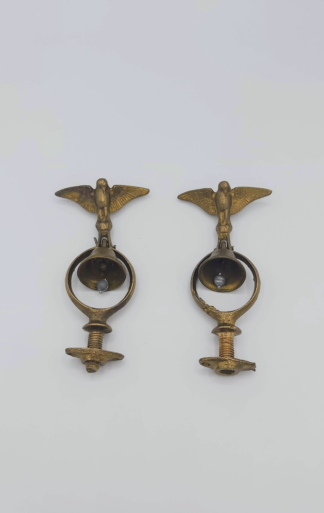 Vintage Rare Pair of Brass Horse Bells, Antique Art Deco Handcrafted ...