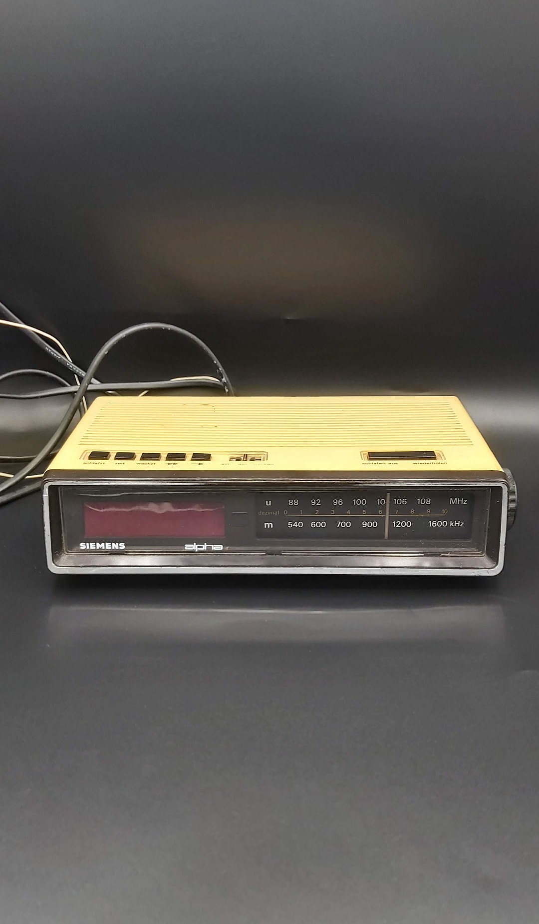 Vintage Rare Siemens Alpha RG 241 Radio Alarm Clock, Collectible German ...