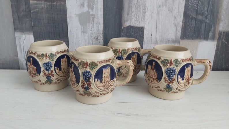 Vintage Original Gerz West Germany Small Mug/stein Set of 4 - Etsy