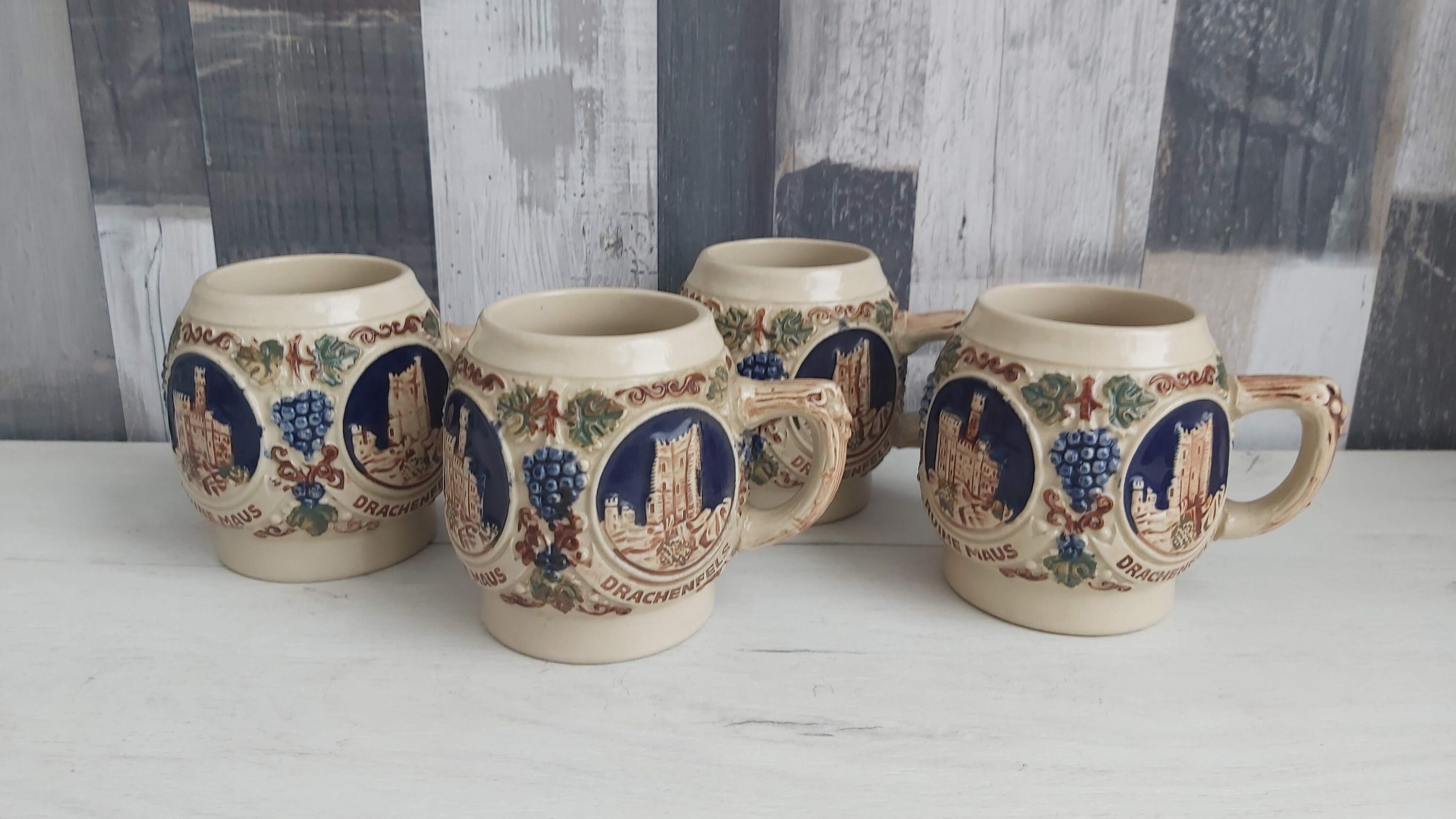 Vintage Original Gerz West Germany Small Mug/stein Set of 4 - Etsy