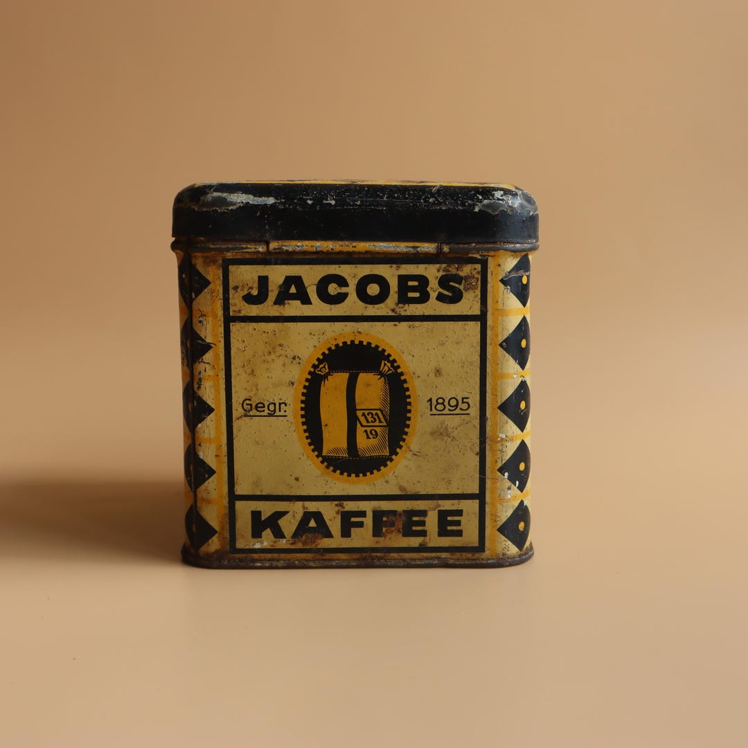 Antique German Very Rare Jacobs Coffee Tin Box Bremen 1920, Vintage ...