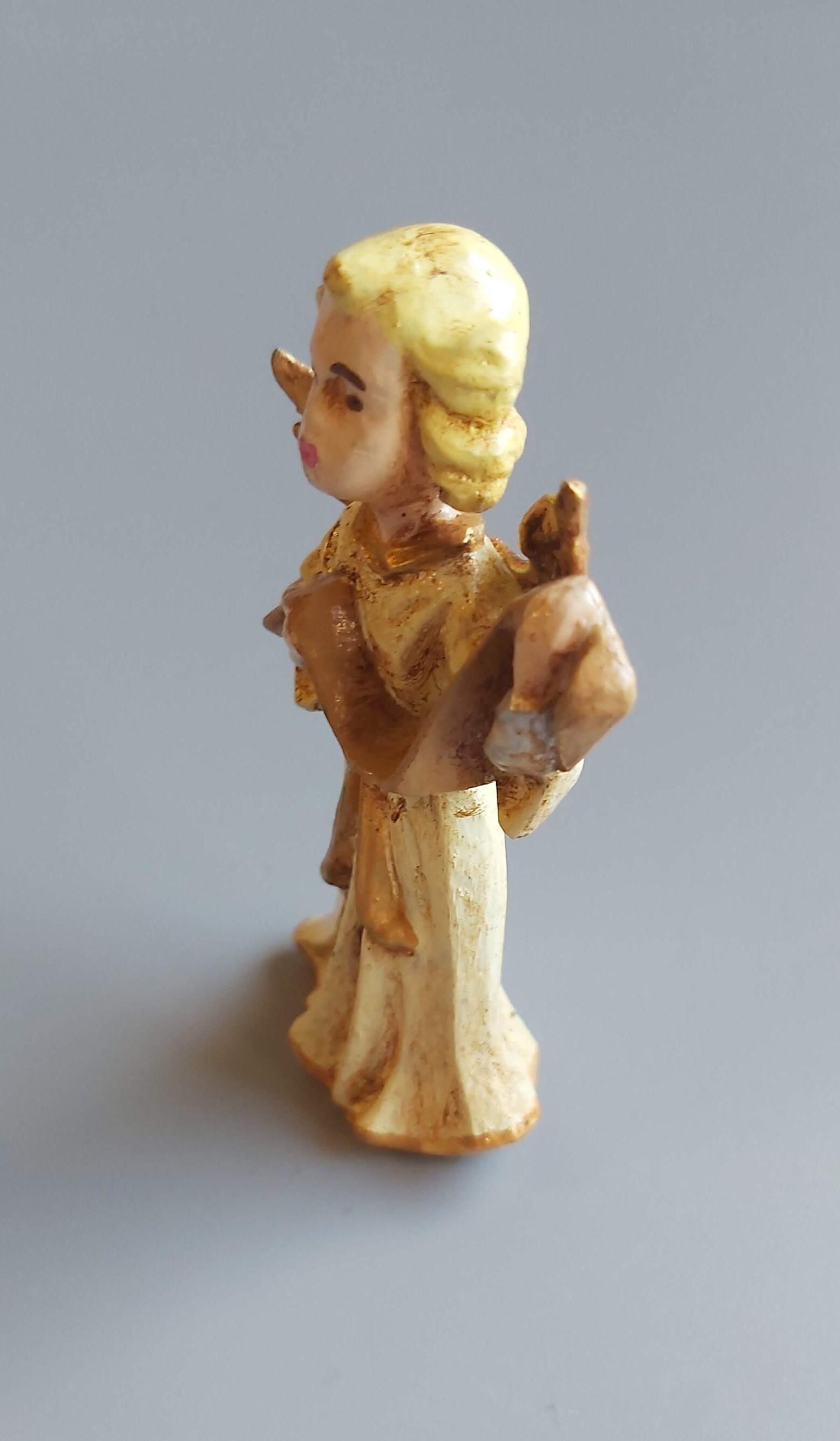 Vintage Massive Metal Angel Figurine, Antique Christmas Angel Made of ...