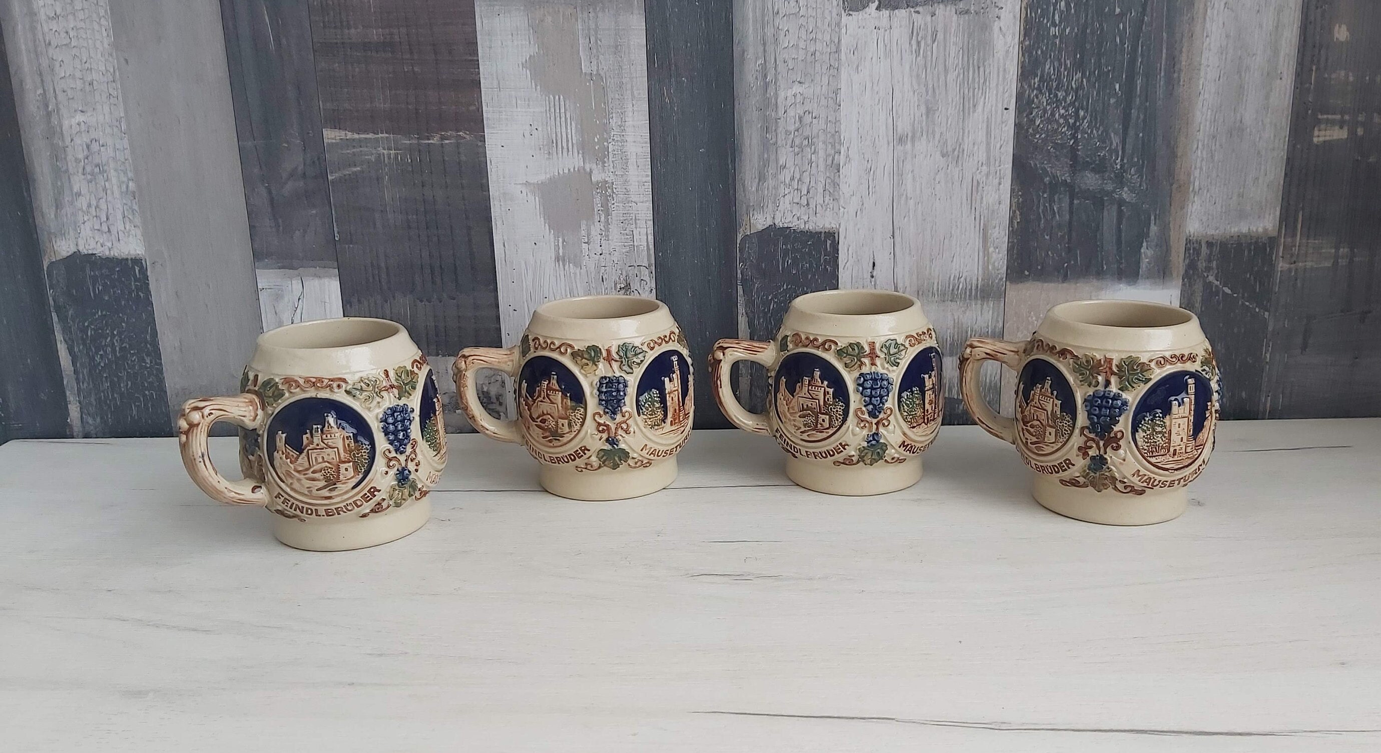 Vintage Original Gerz West Germany Small Mug/stein Set of 4 - Etsy
