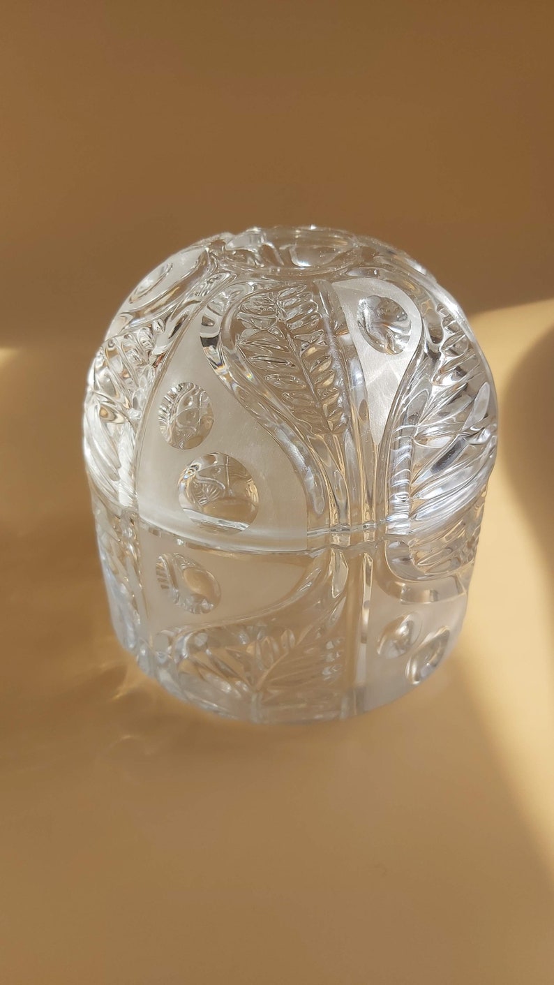 Vintage Deep Cut Crystal Sugar Bowl With Lid - Czechoslovakia - Etsy