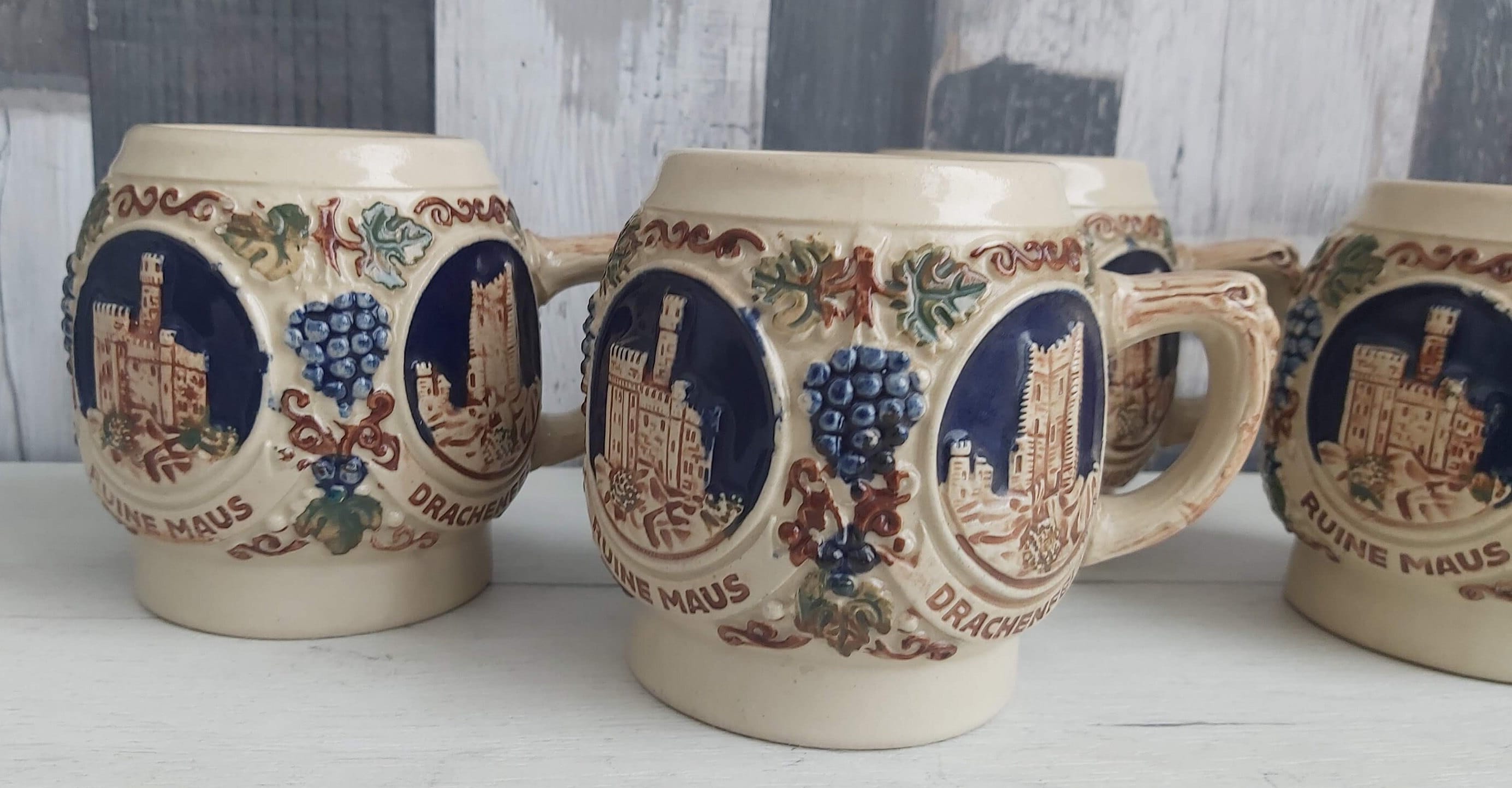Vintage Original Gerz West Germany Small Mug/stein Set of 4 - Etsy
