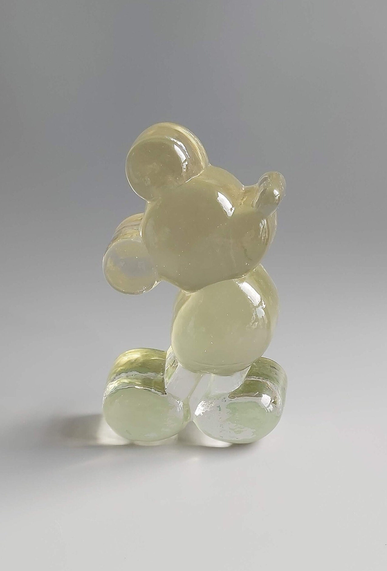 Vintage Mickey Mouse Glass Figurine, Art Glass Paperweight - Etsy