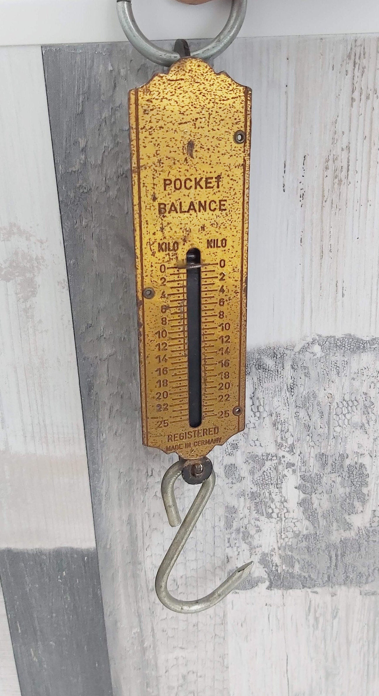 Vintage Germany Pocket Balance , Fishing Scale 25kg. - Etsy