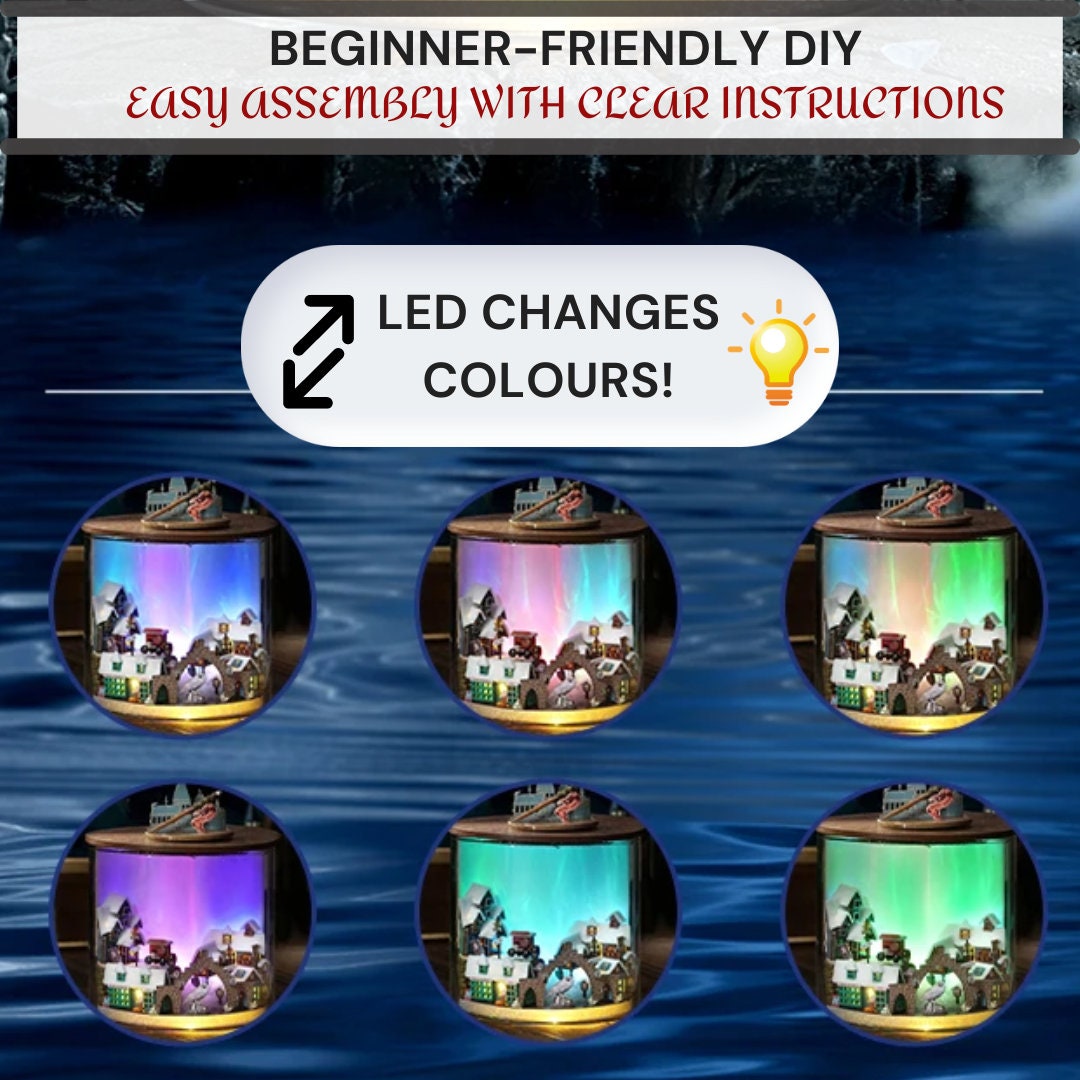 DIY Miniature Dollhouse Kit With LED Light: Magic Light Room Model - Etsy