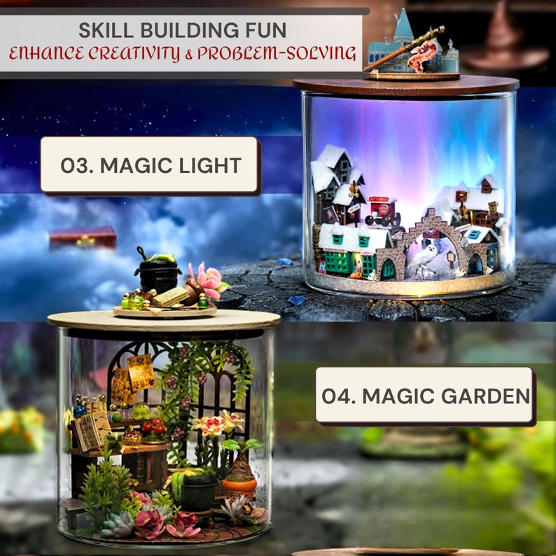 DIY Miniature Dollhouse Kit With LED Light: Magic Light Room Model - Etsy