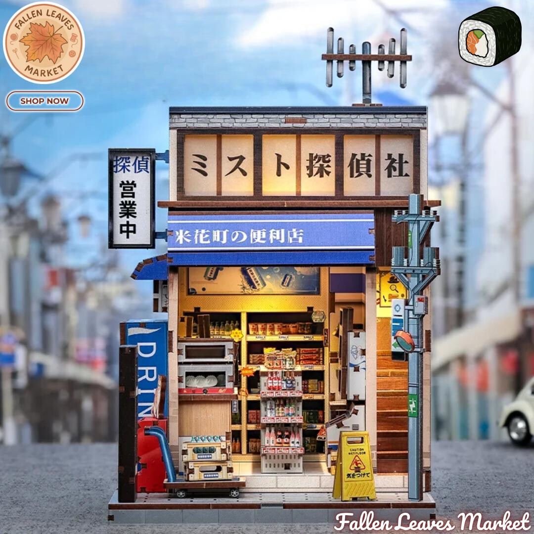 DIY Book Nook Kit, Miniature Japanese Convenience Store, Bookshelf ...