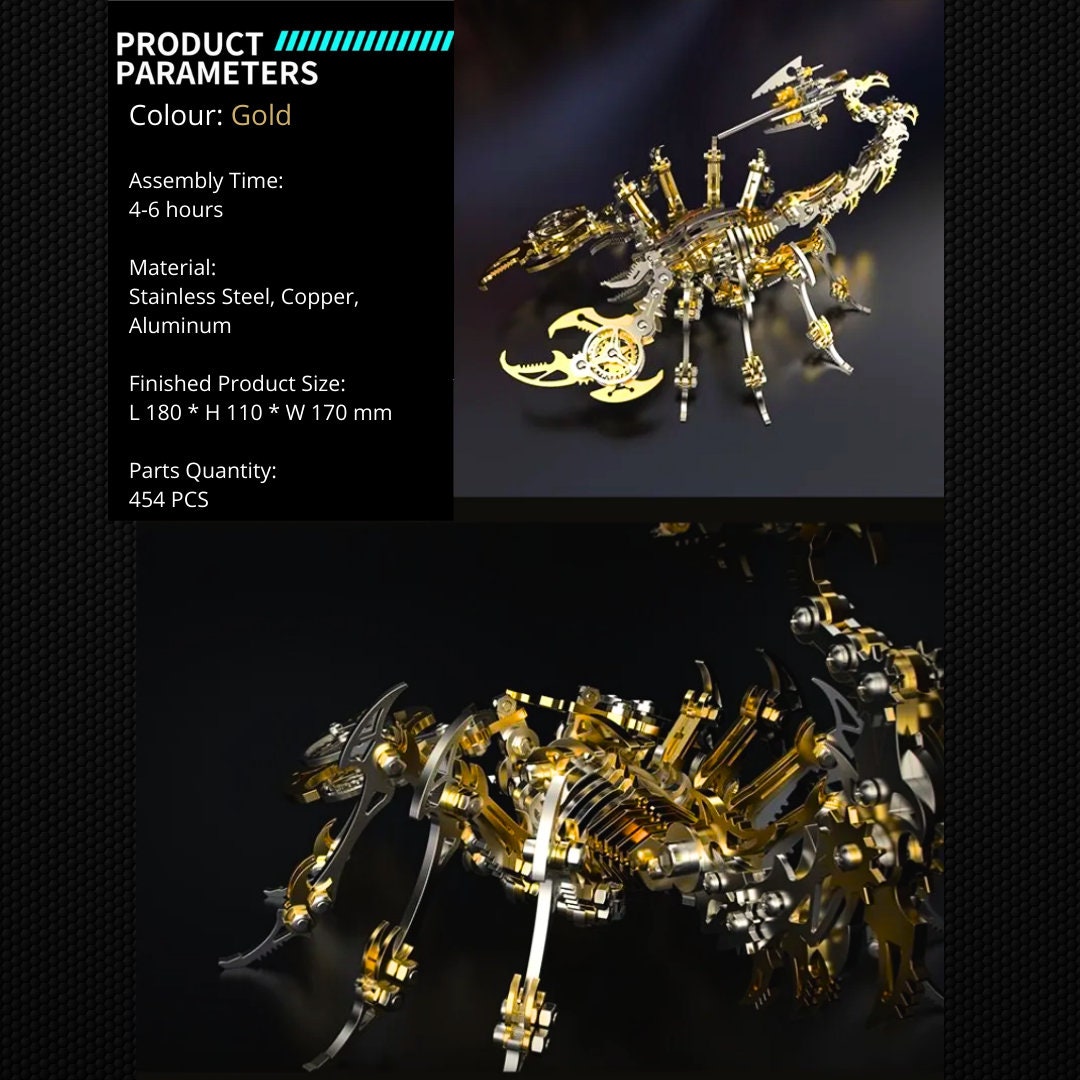 DIY Steampunk Scorpion – 3D Metal Model Kit, Puzzle Assembly - Etsy