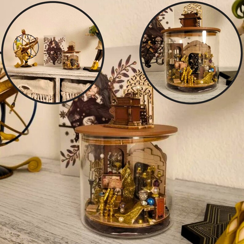 DIY Miniature Dollhouse Kit With LED Light: Magic Light Room Model - Etsy