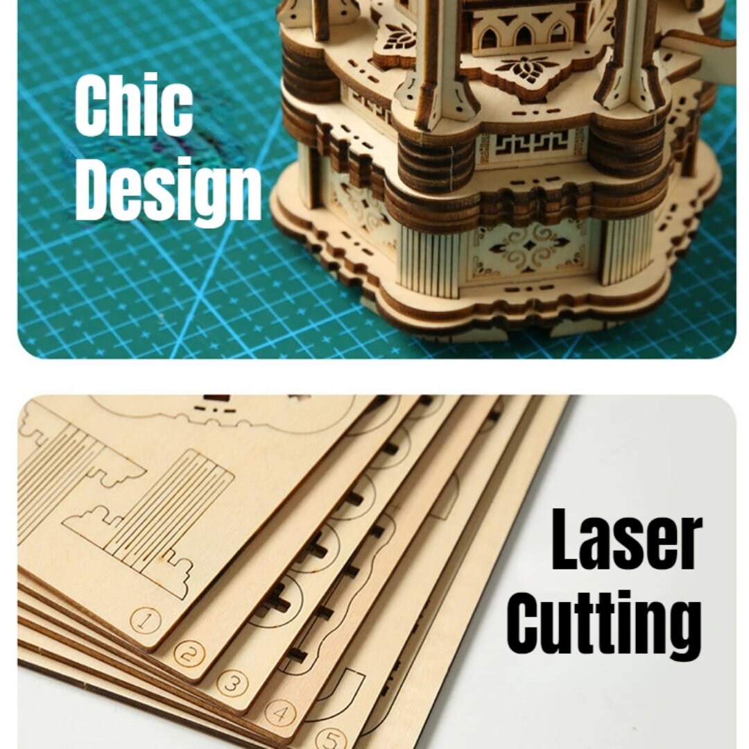 3D Wooden Lantern Puzzle Lamp Kit: DIY Vintage Decor - Etsy