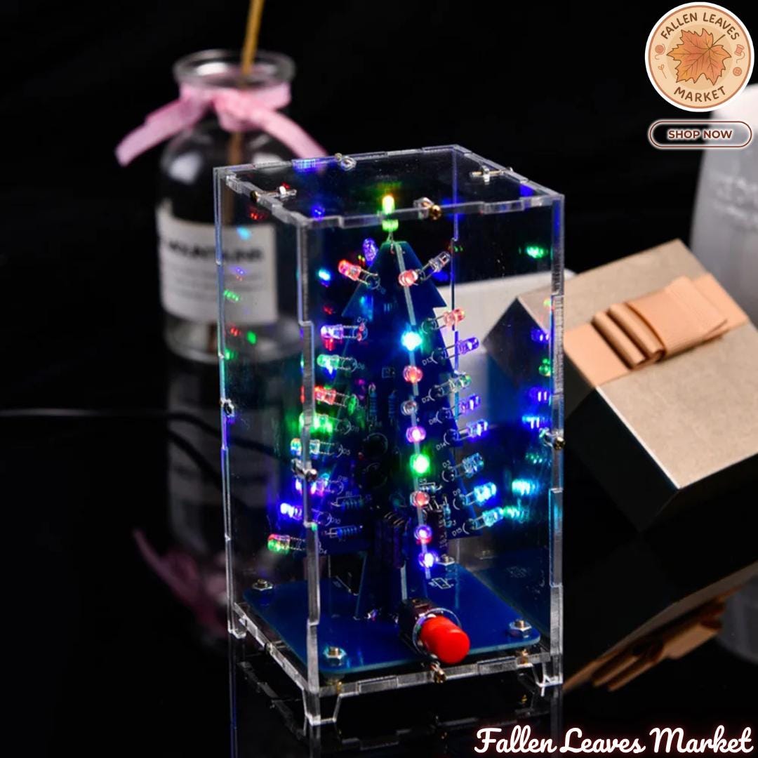 DIY LED Christmas Tree Kit, 3D Soldering Project, Rgb Lights, STEM Gift ...