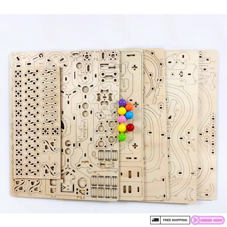 3D Wooden Marble Run Set – DIY Maze Building Blocks, STEM Toy - Etsy