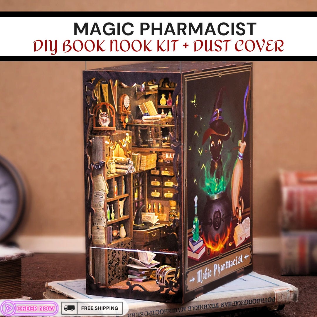 Magic Pharmacist DIY Book Nook Kit: Miniature Dollhouse Decor - Etsy UK