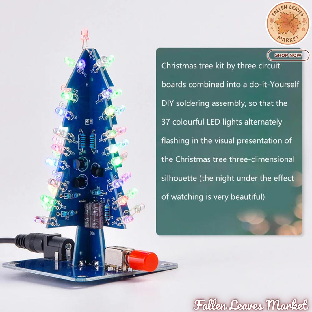 DIY LED Christmas Tree Kit, 3D Soldering Project, Rgb Lights, STEM Gift ...