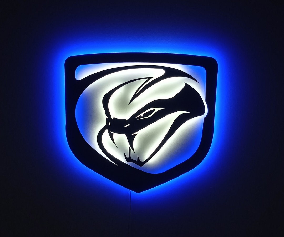 DODGE Viper Metal Led Sign,dodge Garage Decor, Dodge Neon Sign, Car ...