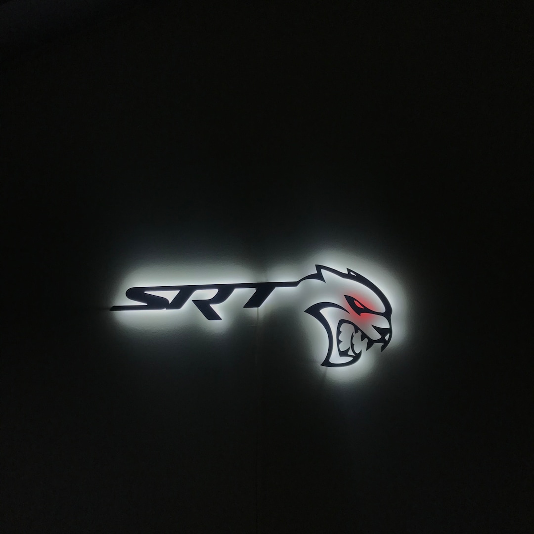SRT Metal Led Sign, Srt Garage Decor,srt Neon Sign,srt Decor, Srt Led ...