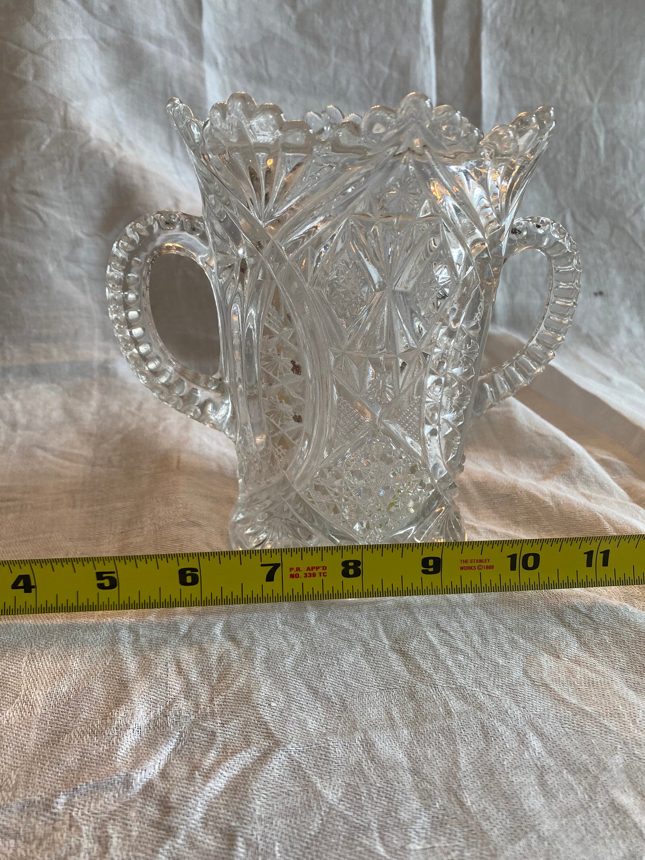EAPG Alfa Aka Rexford Pattern Celery Vase by JB Higbee Glass Double ...
